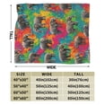 Colorful Elephant Safari Blanket Gift Throw Blanket Gift for Animal ...