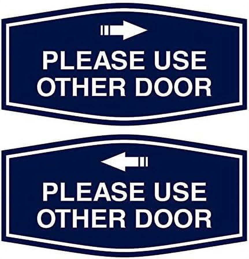 fancy please use other door sign set (navy blue/white) - medium ...