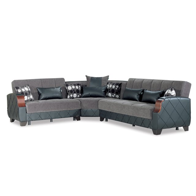 MOLINA SECTIONAL FLOKET GRAY - Walmart.com