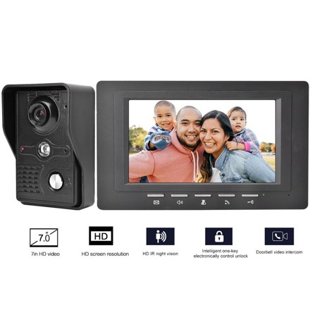 Video Door Phone System, 7In Color Tft Lcd Display Outside Door ...