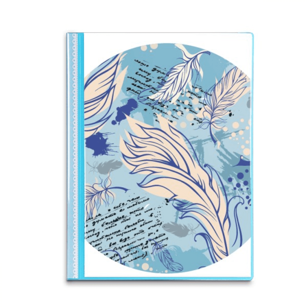 Pluma agua Ocean Dot carta Carpeta combinada de protección de páginas ...