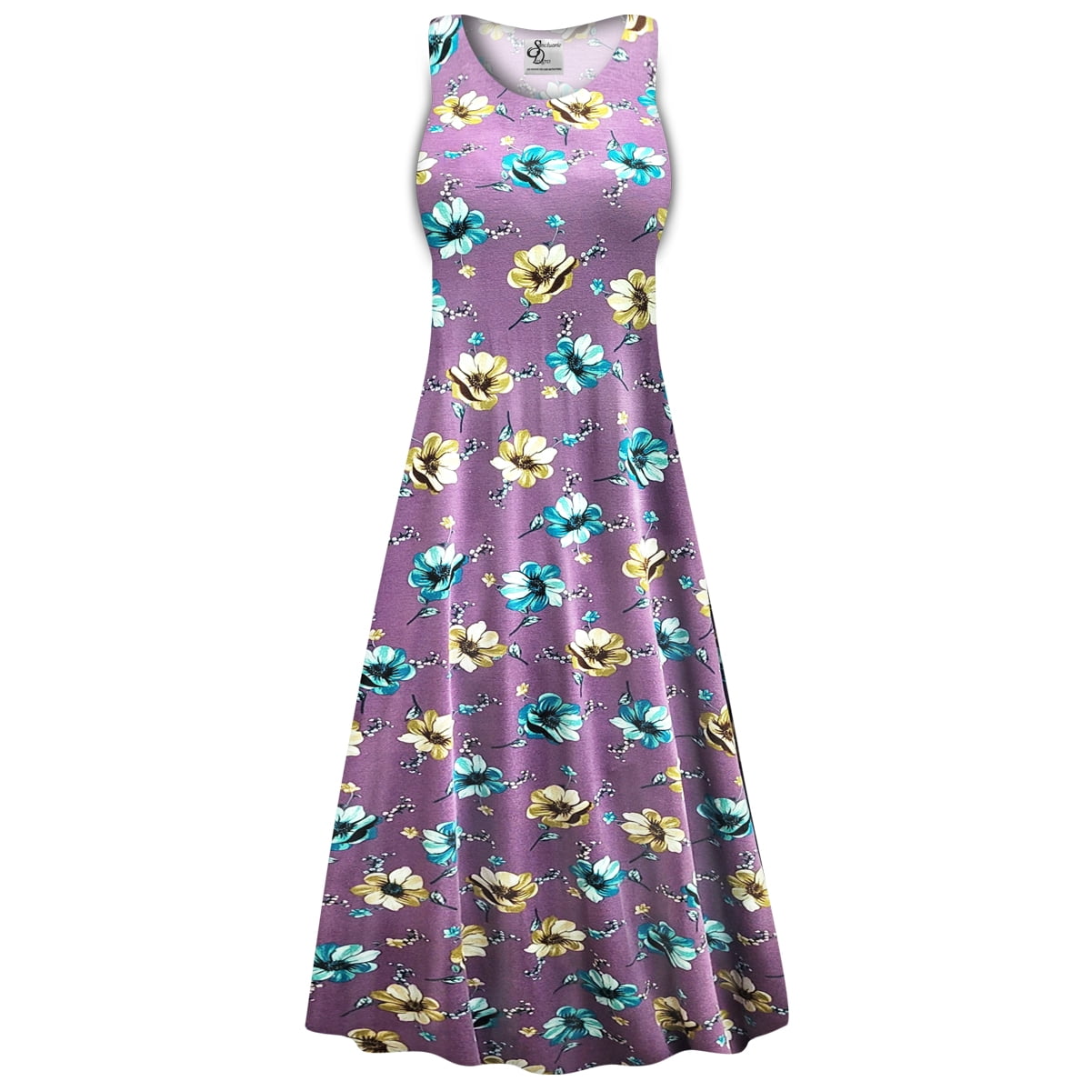 Large Extra Tall Womens Strechy Round Neckline with Sleeveless Dress ...