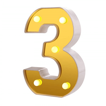 AVEKI LED Letter Lights Sign 26 Golden Alphabet Light Up Marquee ...