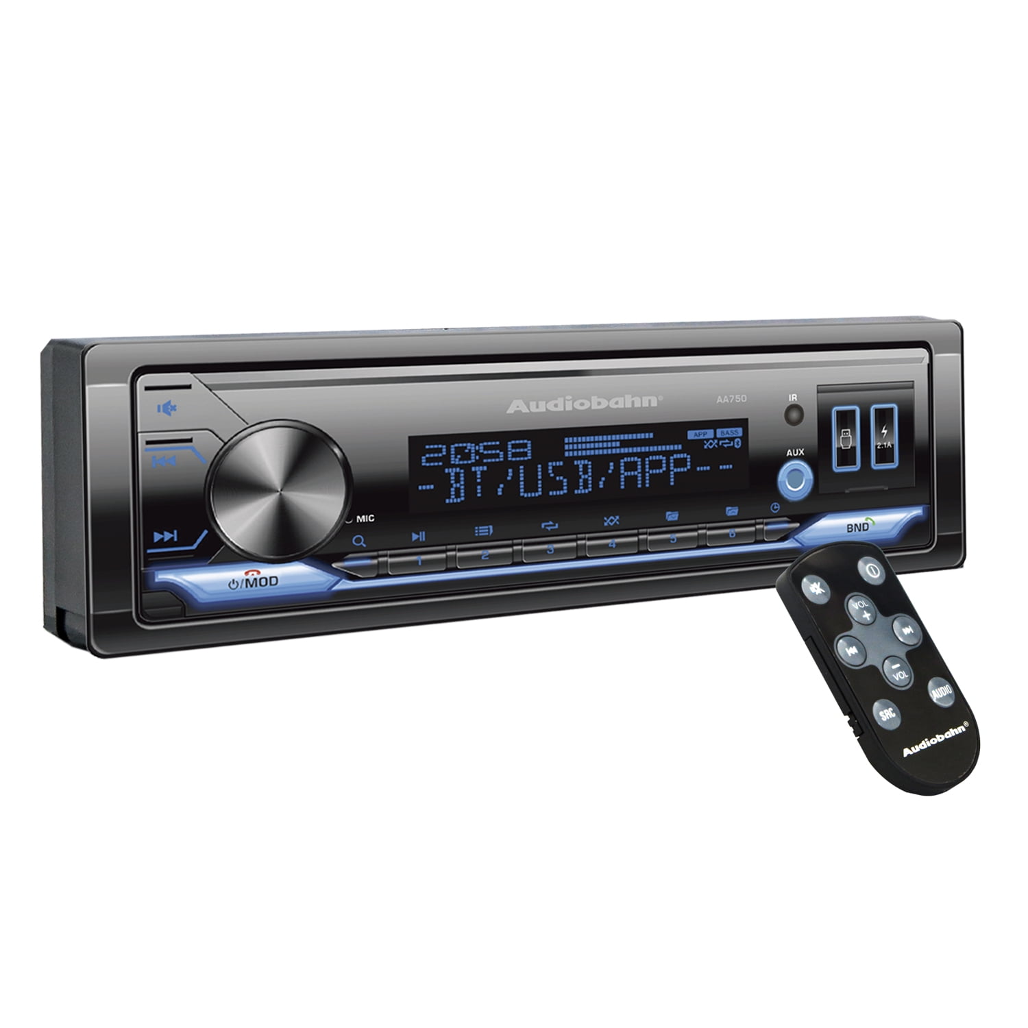 Autoestéreo Audiobahn Desmontable Multicolor AA750 Audobahn AA750 ...