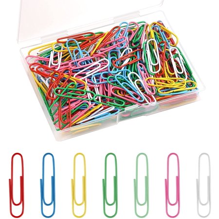 200pcs Paper Clips, Colorful Paper Clips Small Paper Clips U Clip Paper ...