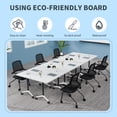 4PCS Conference Table with Wheels, 61“ Folding Conference Table, Flip ...