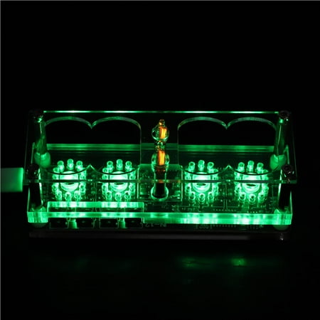 IN-12 LED Tube Clock 4-Bit Seven-Color RGB LED Tube DIY LED Tube Clock ...