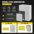 IP66 Waterproof Electrical Box - Heavy-Duty Steel Enclosure with Lock ...