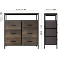 Homfa Double Dresser for Bedroom, Wooden Storage Cabinet Nightstand ...