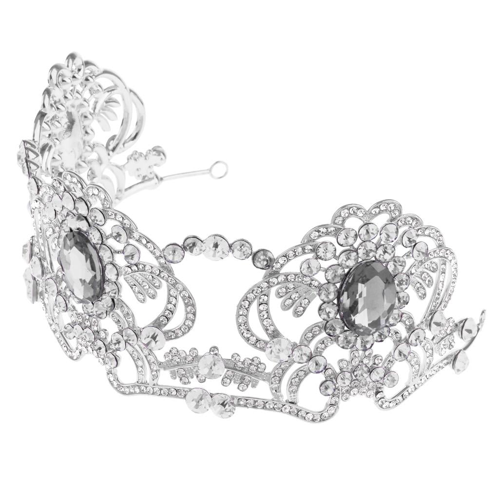 Click here for Guool Baroque Rhines Bridal Tiara Pageant Clear  1... prices