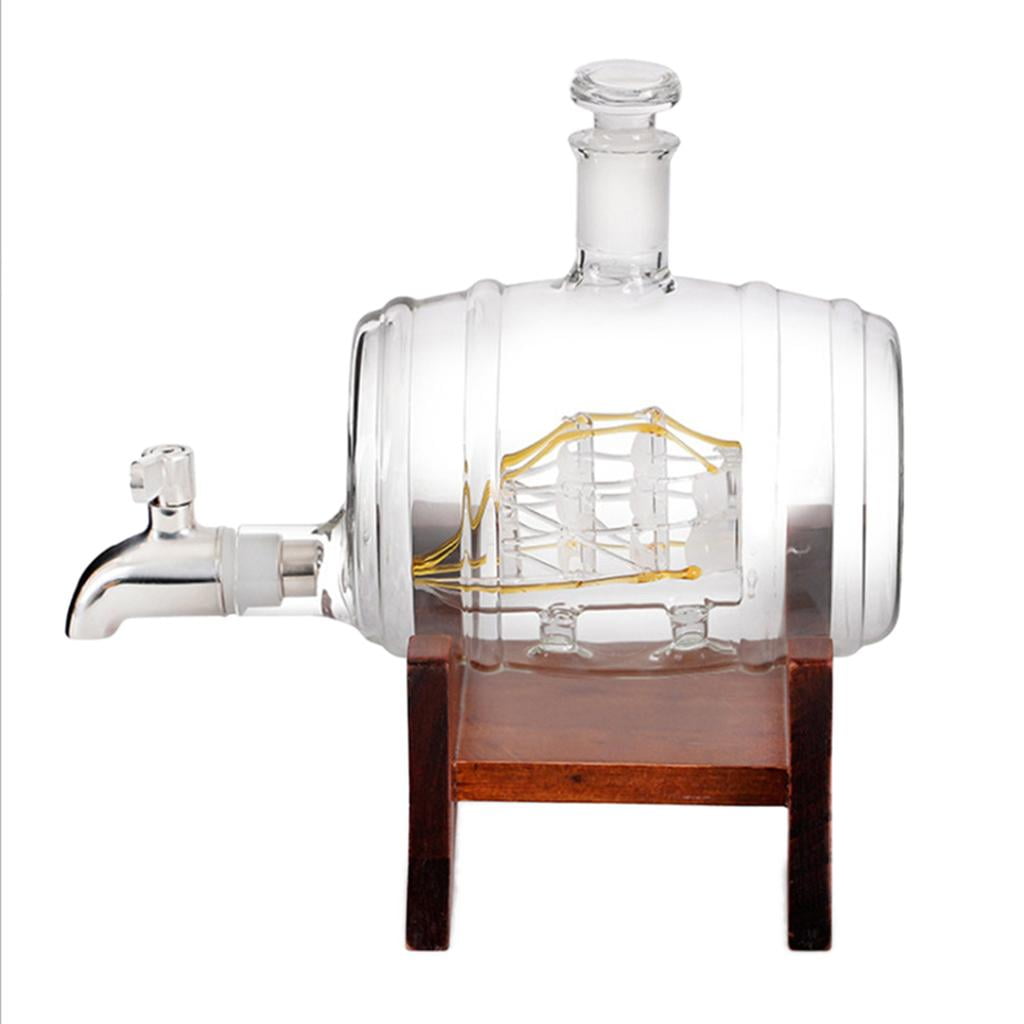 Barrel Decanter Decor 1000ml Dispenser Adjustable - Walmart.com