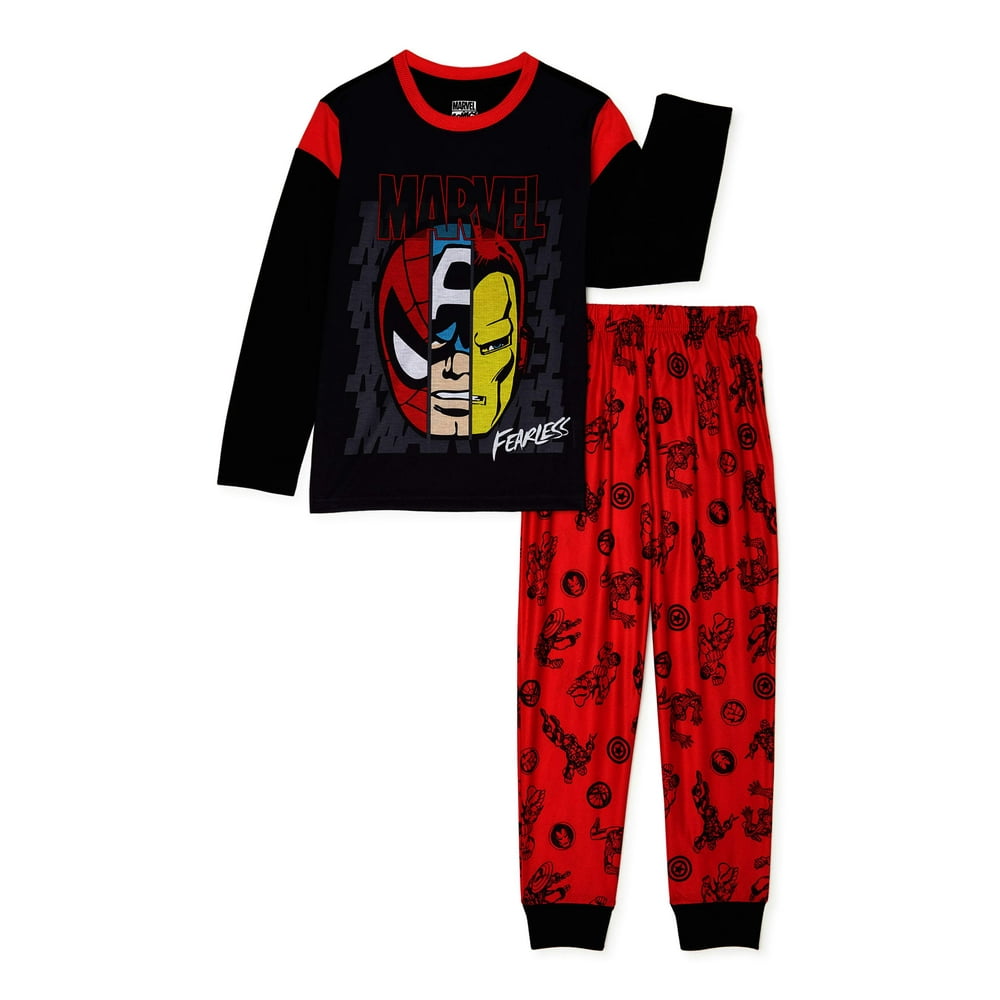 Marvel - Marvel Boys Long Sleeve Top & Long Pants 2-Piece Pajama Set ...
