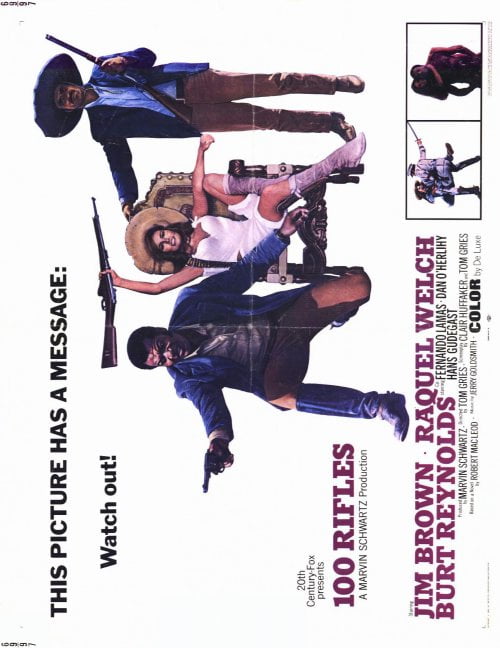 100 Rifles POSTER (22x28) (1969) (Half Sheet Style A) - Walmart.com