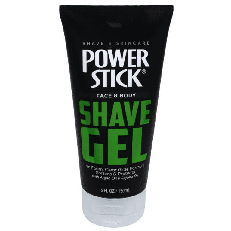 2 Pack Power Stick Face and Body Shave Gel with Argan Oil Jojoba Oil 5 FL oz. each Walmart