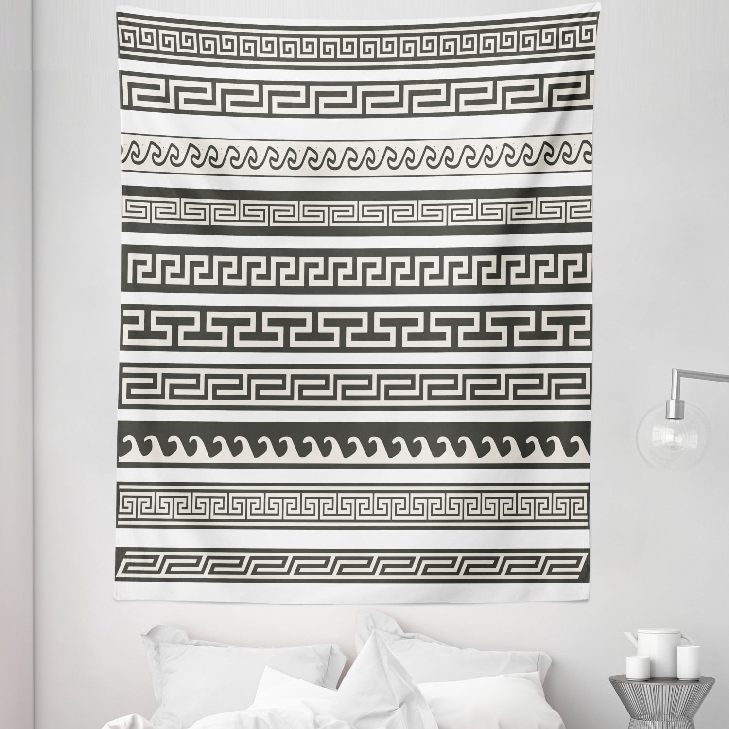 Abstract Tapestry, Design Chevron Stripes Native Linear Ornate Pattern ...