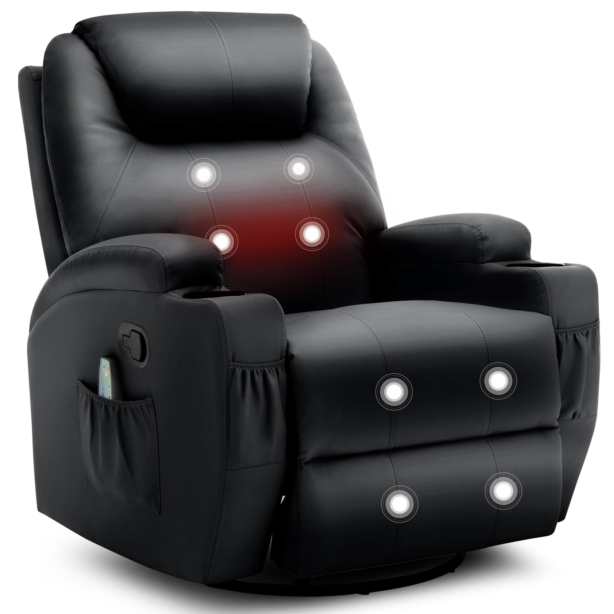 Click here for Korser Swivel Rocker Recliner Chair With Massage F... prices