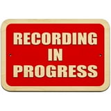 Recording in Progress Sign - Walmart.com