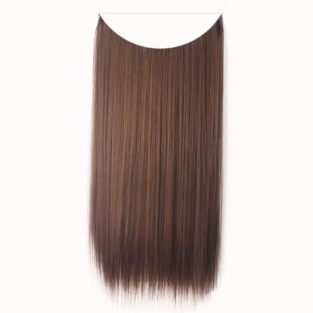 YiFudd Full Head Curly Wave Clips in on Synthetic Hair Extensions ...