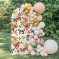 Arch Backdrop 4 Ft, Spring Floral Spandex Stretch Fitted Arch Cover ...