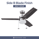 Prominence Home Reston 42" Pewter Ceiling Fan with Light, 3 Blades ...