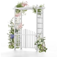 OverPatio 7' Vinyl Garden Arbor Arch PVC Wedding Archway - Walmart.com