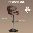 Bar Stools Adjustable Swivel Barstools Counter Stools with Back Sets of ...