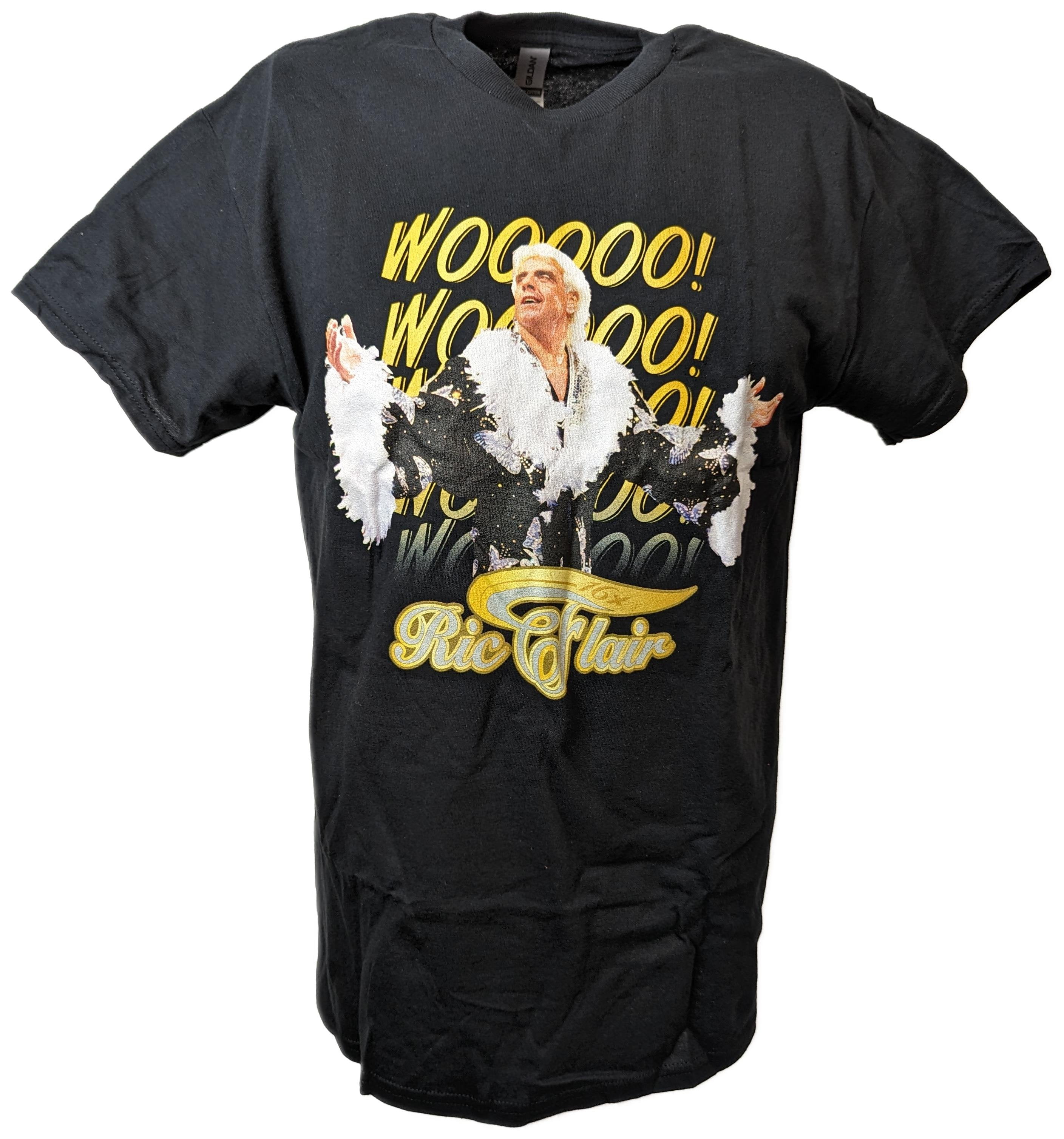 Ric Flair 16x Wooooo WWE Mens Black T-shirt - Walmart.com