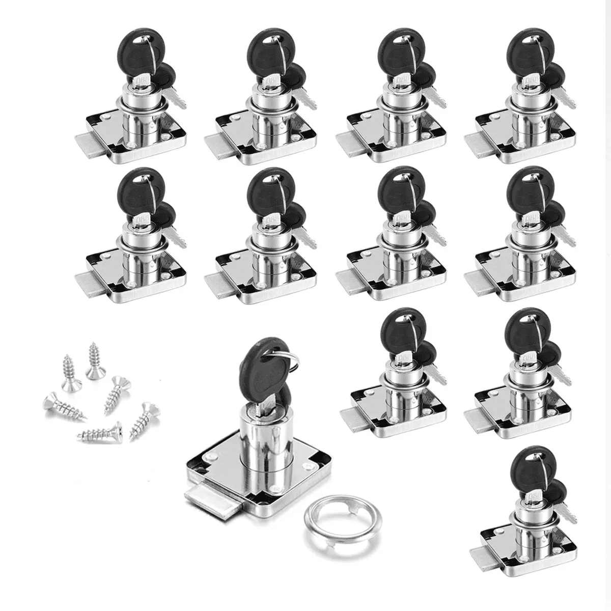 "12pcs Cerradura Chapa Para Muebles Cajones Closet Con Llaves ...