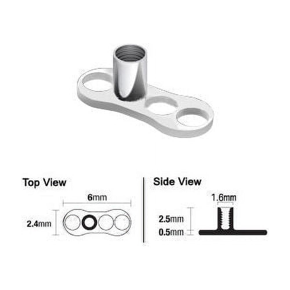 Titanium 3 Hole Dermal Anchor Base - Walmart.ca