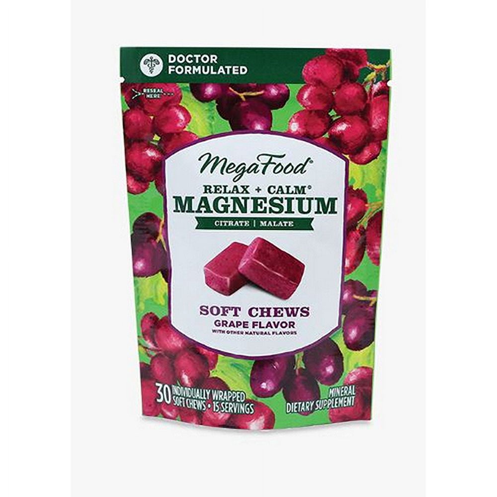 Suplemento MegaFood Relax + Calm Magnesium Grape 30 Soft Che | Walmart ...