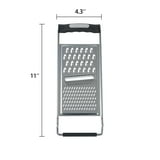 Mainstays Stainless Steel Flat Grater with Soft Grip Handle 11x4.4 ...