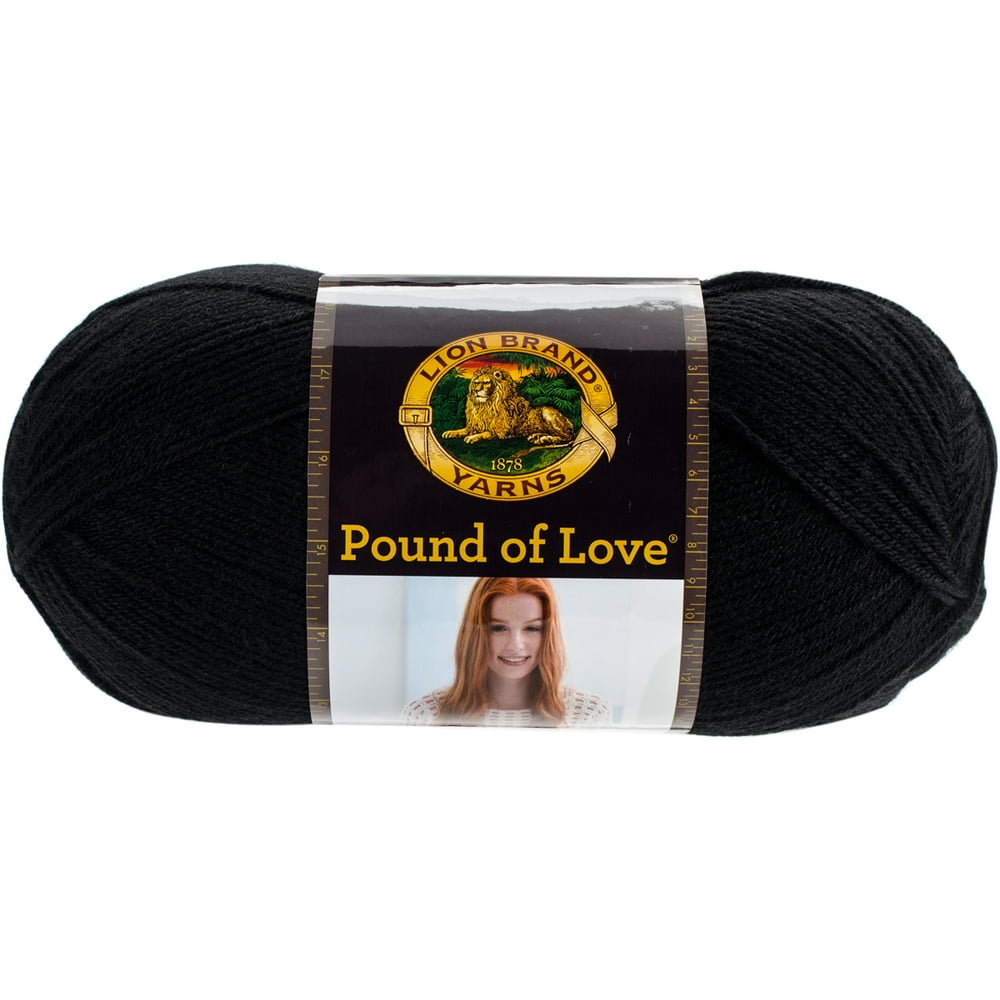 Lion Brand Pound Of Love Baby Yarn-Black - Walmart.com - Walmart.com