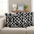 Black Grey Geometric Throw Pillow Covers 16 x 16 Inch Pillow Covers Set ...