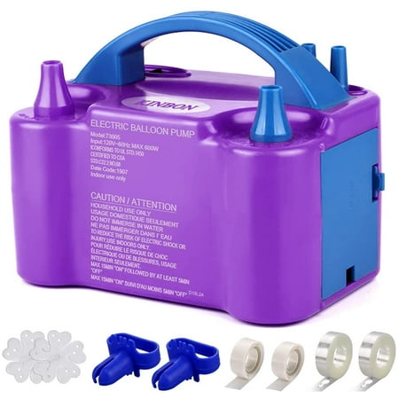IYEFENG Electric Balloon Pump Air Balloon Pump Dual Nozzle Portable ...