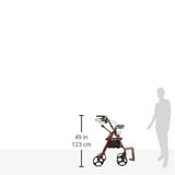 Drive Medical Duet Wheelchair Walker Rollator Combo, Terrain Mobility ...
