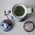 Porcelain Teapot, 17oz Tea Pot with Removable Stainless Steel Filter ...