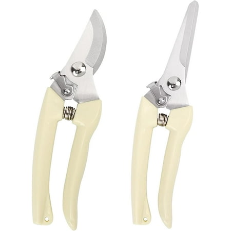 Best Garden Scissors for Plant Set - 2 Pack, 1 Bypass Pruner+1 Straight ...