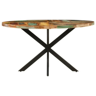 vidaXL Dining Table Kitchen Table Dining Room Table Solid Rough Mango ...