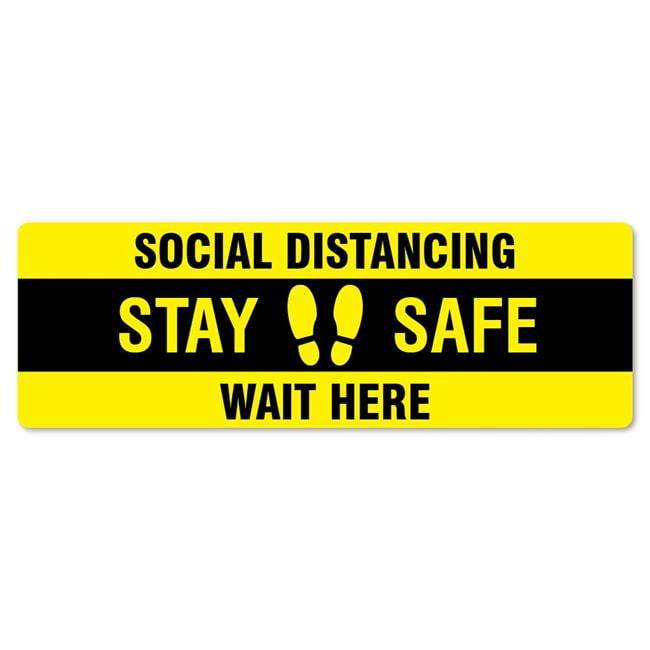 SignMission 6 x 18 in. Non-Slip Floor Graphic Coronavirus Vinyl Decal ...