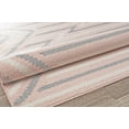 Rugs America Mika MO10A Strawberry Milk Geometric Contemporary Pink ...