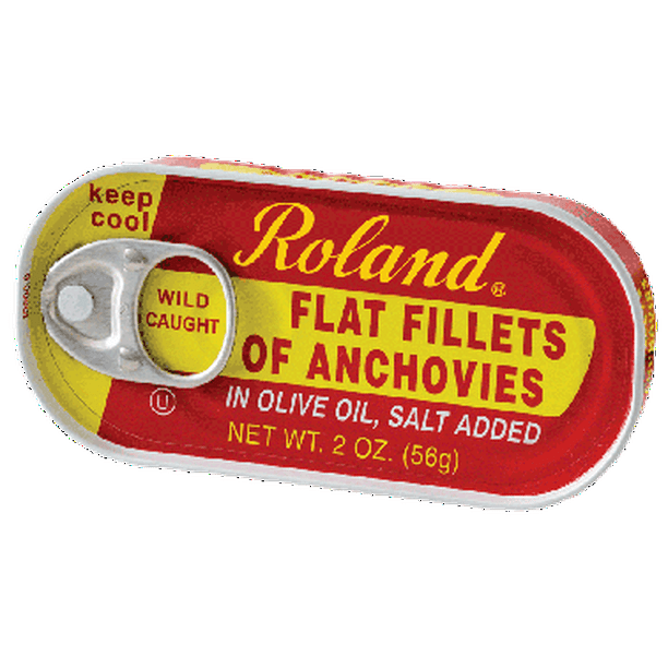 Anchovy Fillets in Olive Oil (Roland) 56g (2 oz) can - Walmart.com