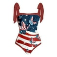 Usa Flag Women Fashion Independence Day Flag Print Two Piece Swimsuit