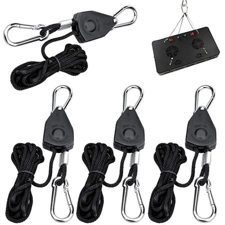 4 Pieces Ratchet Ropes with Hooks, 2 Meter Ratchet Rope for Lamp or ...