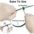 300pcs Cable tie, black, available in multiple sizes, 8+6+4 inches ...