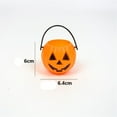 Foqnuq Halloween Decorative Pumpkin Pails - Orange Plastic Buckets with ...
