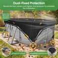 15x21Ft Oval Pool Cover Patented Design Four-Corner Locking 500D ...
