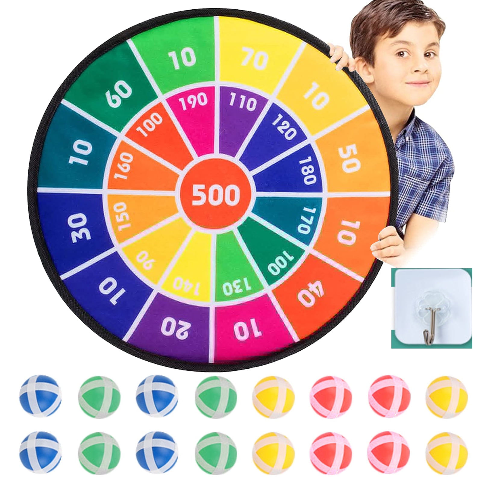 Large Dart Board For Kids 28 7 Inch Board Game With 16 Sticky Balls 4 large-dart-board-for-kids-28-7-inch-board-game-with-16-sticky-balls-4
