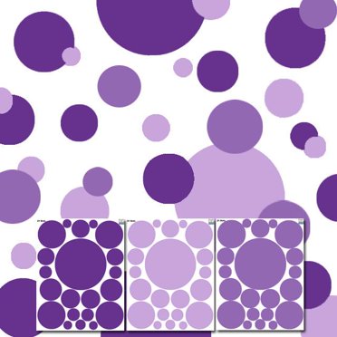 Purple Lilac Polka Dot Wall Decals (63 Dots) Vinyl Peel n Stick Circle ...