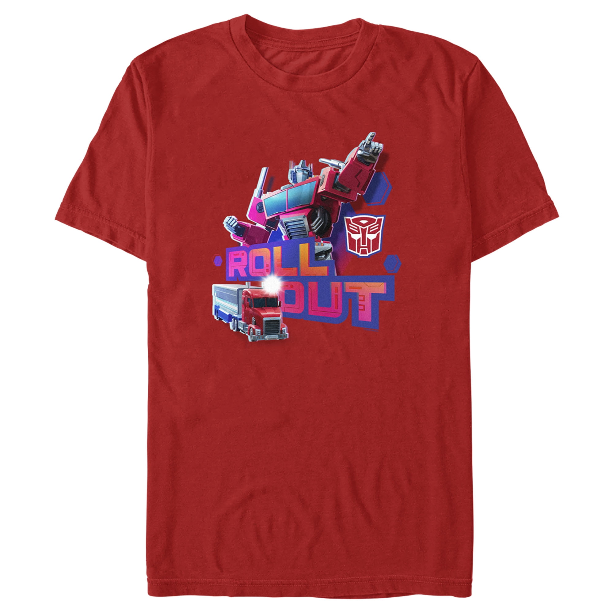 Men's Transformers: EarthSpark Optimus Prime Roll Out Graphic Tee Red ...