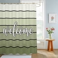 Bathroom Shower Curtain Country Welcome Quote Wood Board Waterproof ...